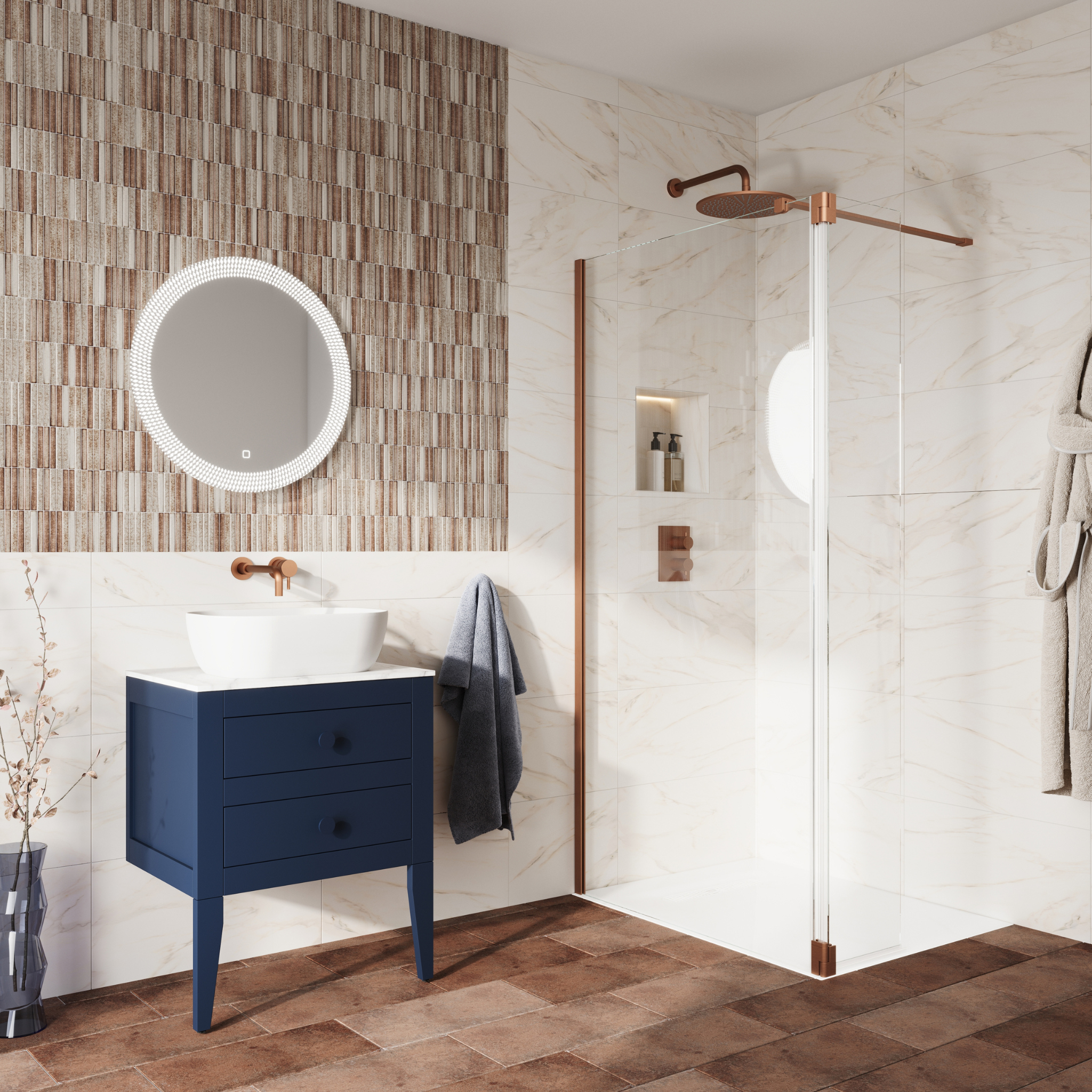 Crosswater Gallery 8 Walk in Recess Shower Enclosure with Deflector ...