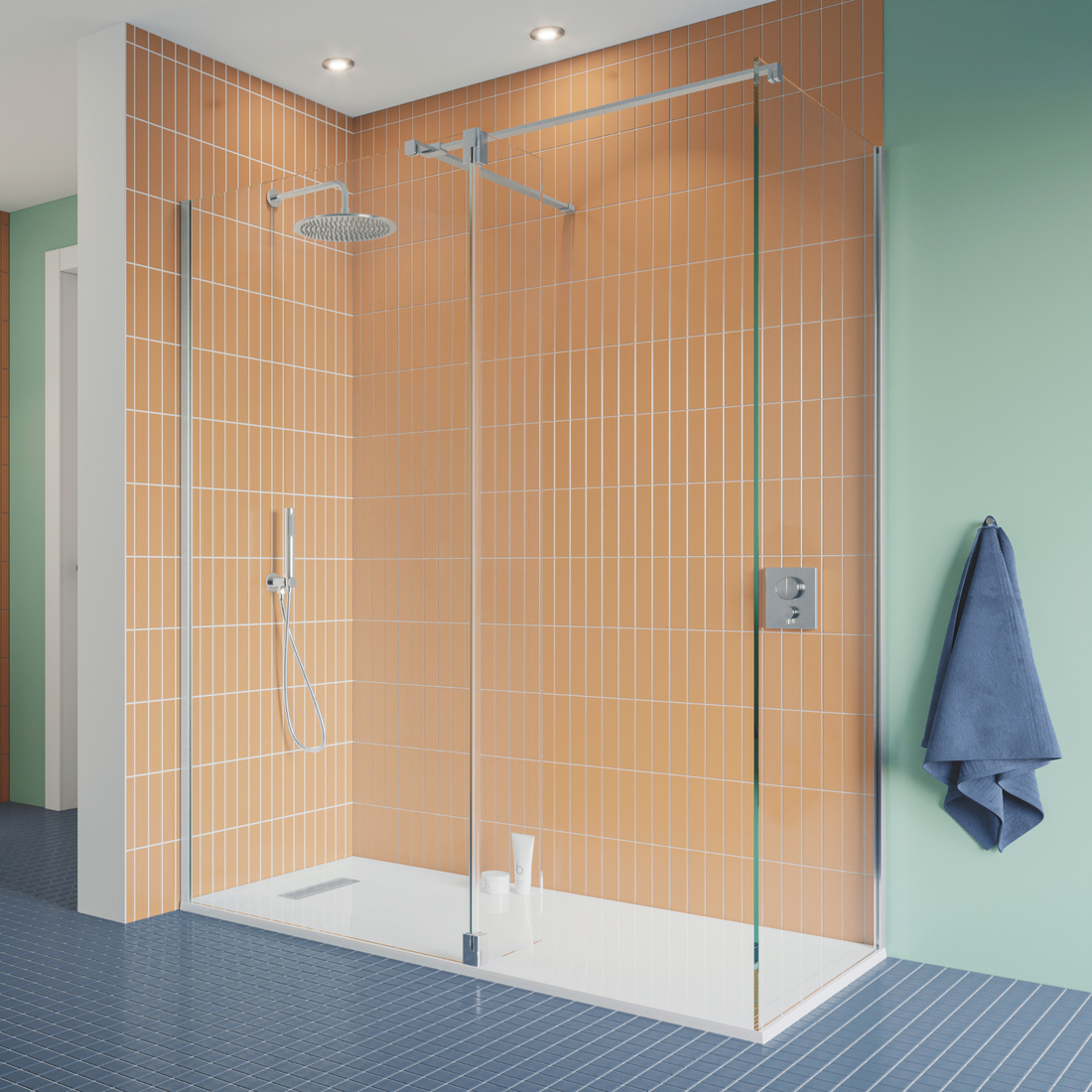 Crosswater Gallery 8 Walk in Corner Shower Enclosure with Deflector ...